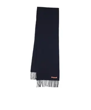 Acne Studios Rectangular Scarf With Fringes - Black