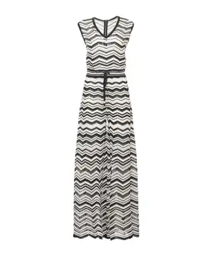 D.exterior Geometric Knit Jumpsuits - Black