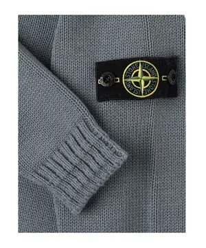 Stone Island Cotton Blend Knit Turtleneck Sweater