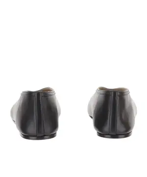 Le Monde Beryl Tapered Toe Leather Flat Shoes