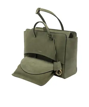 HIDESINS Flap Front Large Tote Bag - Green
