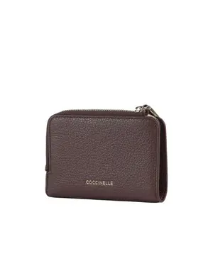 COCCINELLE Small C-me Logo-plaque Pebbled Leather Wallet