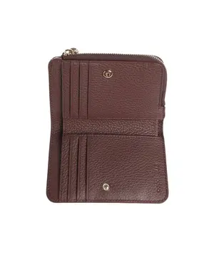 COCCINELLE Small C-me Logo-plaque Pebbled Leather Wallet