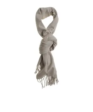 LARDINI Fringed Cashmere Scarf - Brown