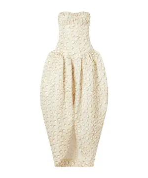 ALEMAIS Jacquard Fabric Strapless Dress