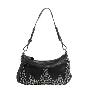 CAMPOMAGGI Zippered Shoulder Bag - Black