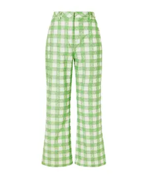 Rosie Assoulin Classic Plaid High-waisted Straight-leg Pants