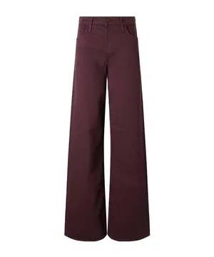 MOTHER Highwaisted Wideleg Pants - Red