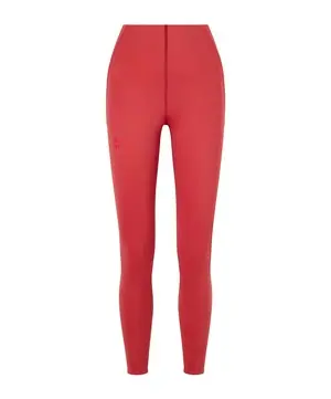 On Highwaisted Stretch Running Leggings - Red