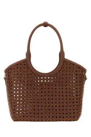 Miu Miu Woven Leather Tote Bag