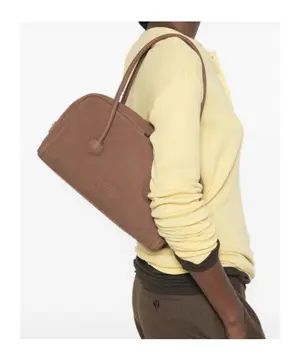 MARGESHERWOOD Zip-front Leather Shoulder Bag