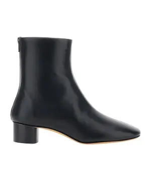 Le Monde Beryl Carole Block Heel Ankle Boots - Black