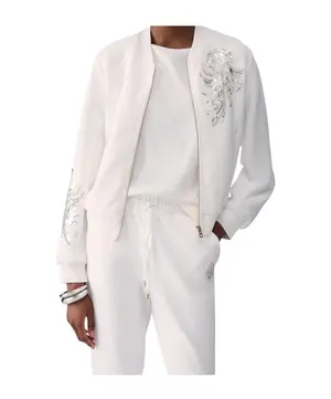 Liu Jo Zip-up Embellished Sweatshirt