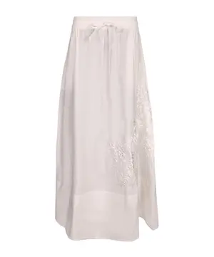 P.a.r.o.s.h Ninja Embroidery Drawstring Maxi Skirt