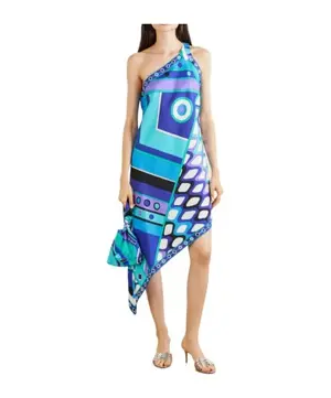 Emilio Pucci Colorful Printed Silk Dress
