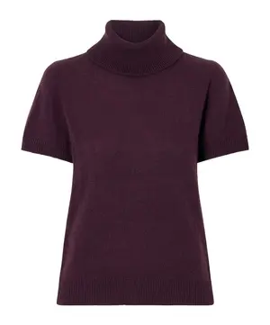 ALLUDE Oversized Turtleneck Knit Top