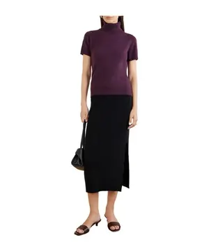 ALLUDE Oversized Turtleneck Knit Top