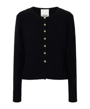 ALLUDE Singlebreasted Knit Cardigan