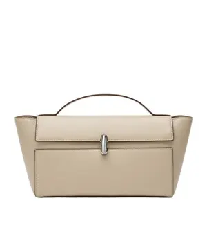 Savette Top Handle Clutch Bag - Bone Beige