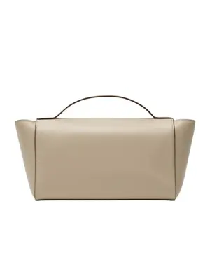 Savette Top Handle Clutch Bag - Bone Beige