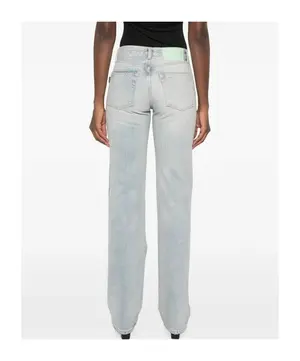 HAIKURE Distressed Straight-leg Jeans