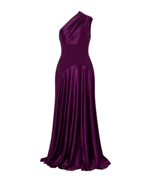 Solace Gabriela Pleated Satin Gown