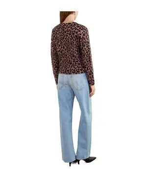 MOTHER Cropped V-neck Knit Sweater