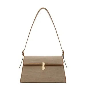 Savette Structured Shoulder Bag - Beige