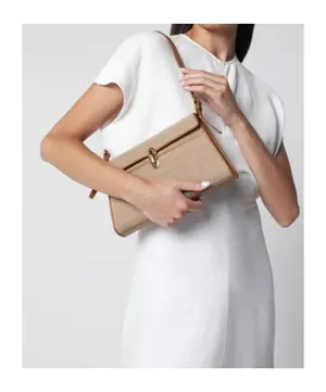 Savette Structured Shoulder Bag - Beige