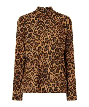 Anna Sui Animal Print Turtleneck Sweater