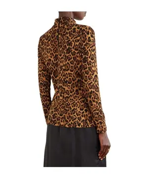 Anna Sui Animal Print Turtleneck Sweater