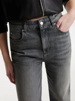 Marella Belt-loop Denim Trousers - Black