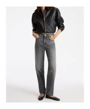 Marella Belt-loop Denim Trousers - Black