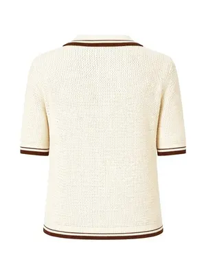 Marella Striped V-neck Knit Top