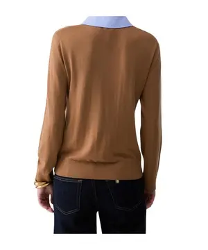 Liu Jo Sweater With Poplin Detail