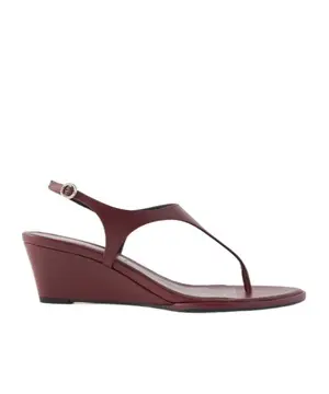 AeydĒ Roose Leather Thong Sandals - Red