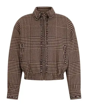 Giuseppe Di Morabito Houndstooth Zip Short Jacket