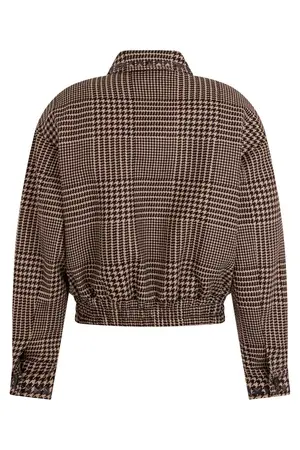 Giuseppe Di Morabito Houndstooth Zip Short Jacket