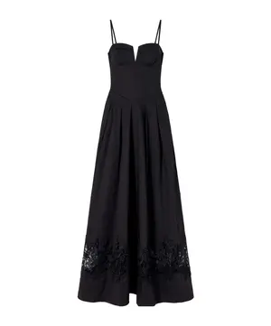 REBECCA VALLANCE Cotton-blend Poplin Gown