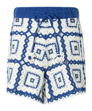 ALEMAIS Dolly Crocheted Cotton Shorts - No