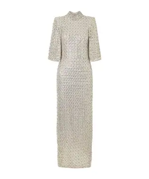 Jenny Packham Sedona Crystal-embellished Sequined Tulle Gown
