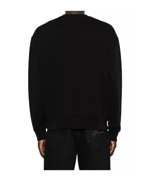 Palm Angels Neck Logo Crewneck Sweatshirt