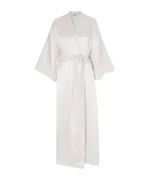 Carine Gilson Paletoned Satin Long Robe