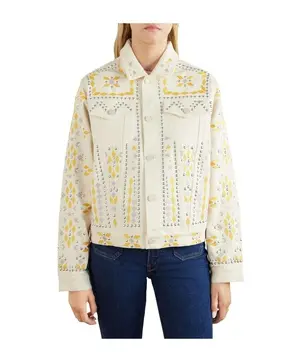 MOTHER The Bruiser Studded Denim Jacket