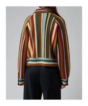 Paul Smith Merino Wool 'signature Stripe Cardigan