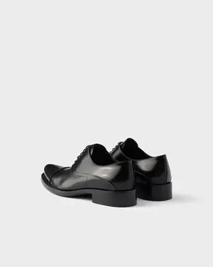 Prada Brushed Leather Lace-up Shoes