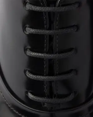 Prada Brushed Leather Lace-up Shoes