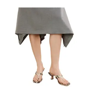 Paris Texas Snake-effect Leather Mules