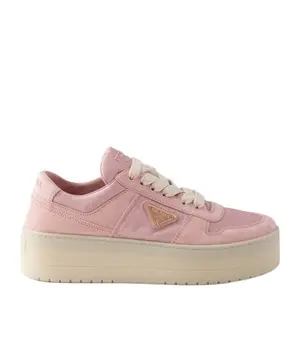 Prada Downtown Bold Re-nylon And Suede Sneakers