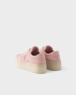 Prada Downtown Bold Re-nylon And Suede Sneakers